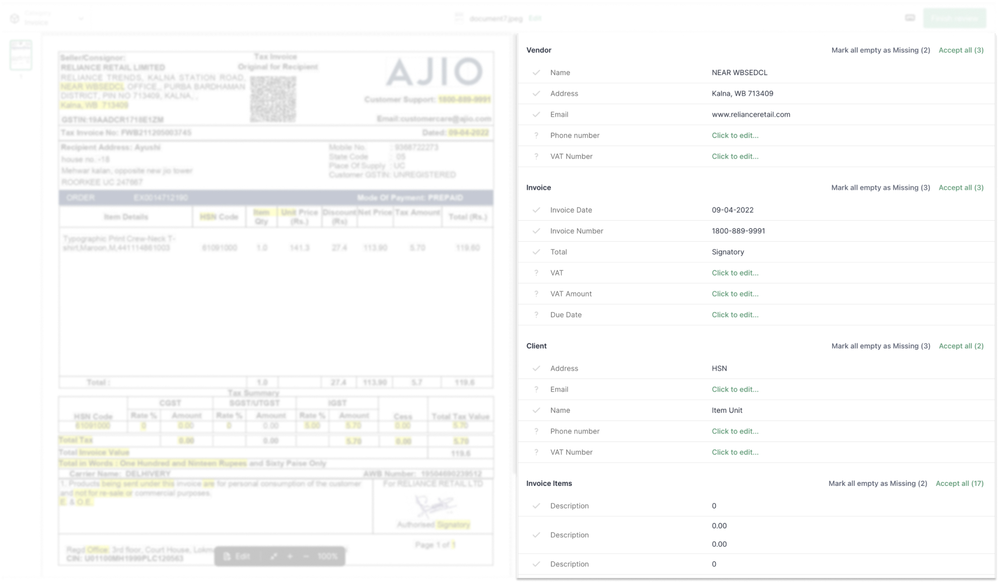 Document Validation UI Konfuzio Guide